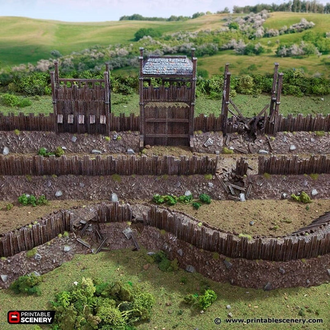 Norman Garrison Walls Set Dnd Terrain for Dungeons and Dragons Terrain ...