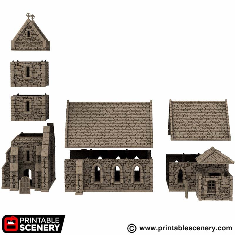 Norman Church Dnd Terrain for Dungeons and Dragons D&D D and - Etsy