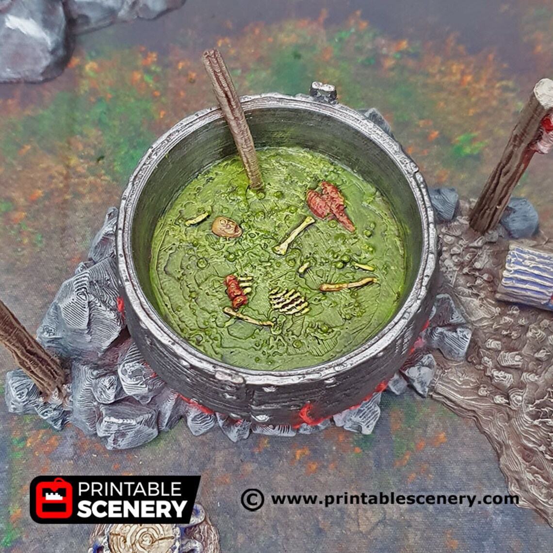 Shadowfey Hags Cauldron Dnd Miniature Terrain for Dungeons - Etsy