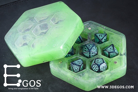 Sea Green Resin Dnd Dice Box Vault for Metal Dice Set Dnd | Etsy