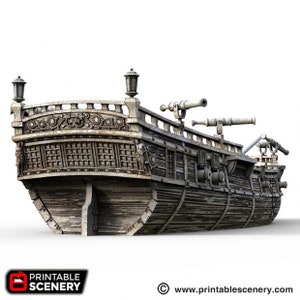 Dnd Terrain the Brig Ship - Dwarves, Elves and Demons | 28mm Miniature ...