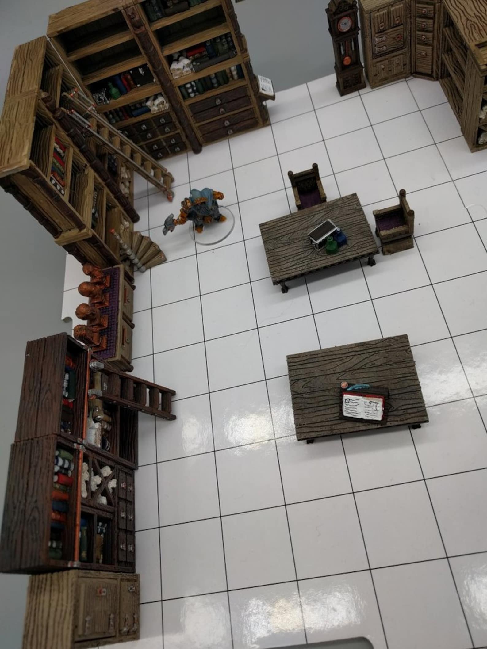 Library Modular Shelves Furniture Dnd Miniature Terrain | Dungeons and ...