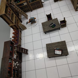 Library Modular Shelves Furniture Dnd Miniature Terrain | Dungeons and ...