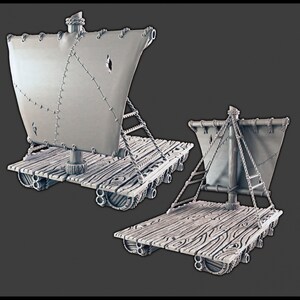 Pirate Raft Ship Dnd Terrain for Dungeons and Dragons Terrain, D&D, D ...