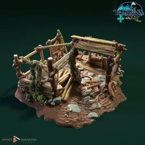 Torbridge Ruined Shed Terrain Dnd Miniature Terrain for Dungeons and ...