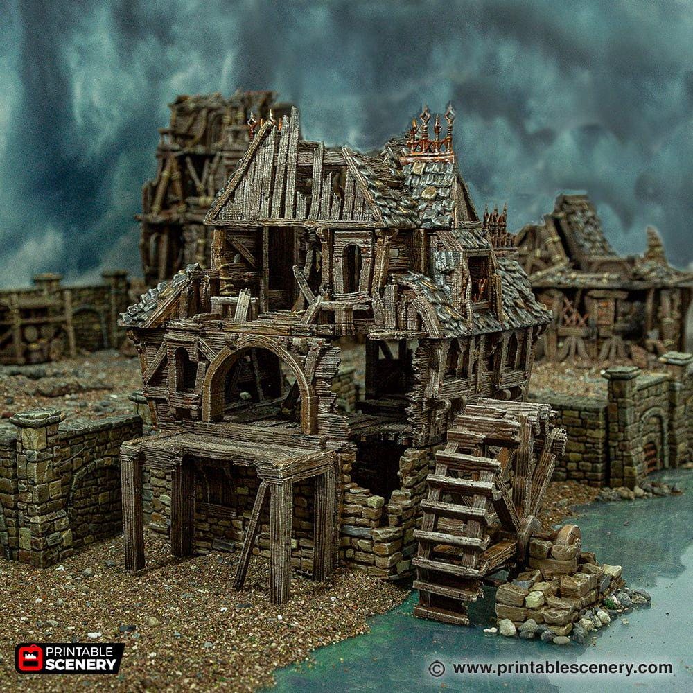 Ruined City Watermill Dnd Terrain, Dungeons and Dragons Terrain, Cities ...