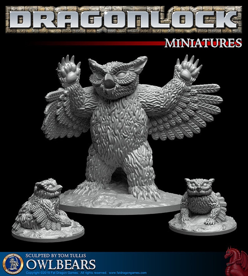 Dnd Miniature Owl Bears | Dnd | Pathfinder | Pathfinder Miniature | D ...