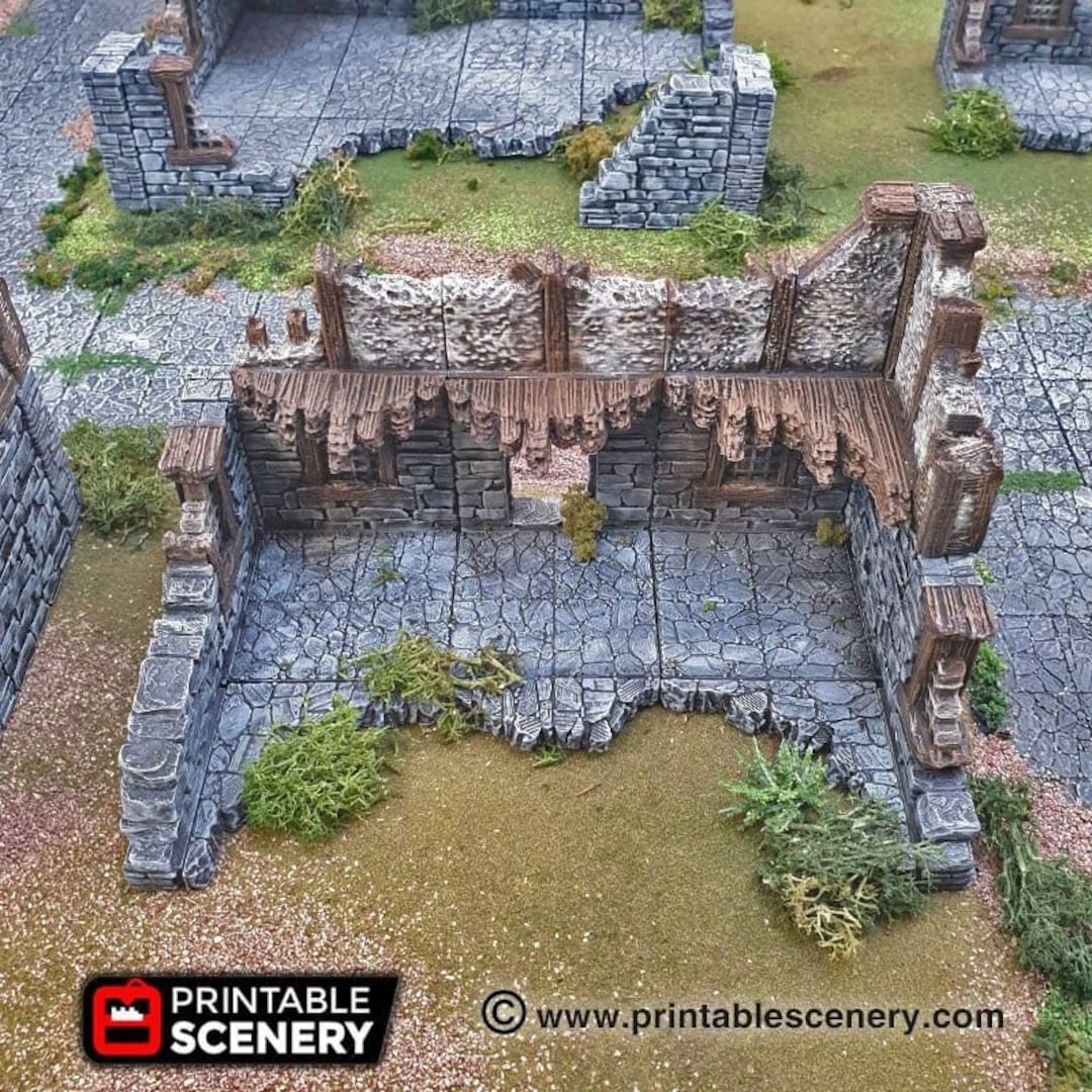Ruined Modular Building Dnd Miniature Terrain, Dungeons and Dragons ...