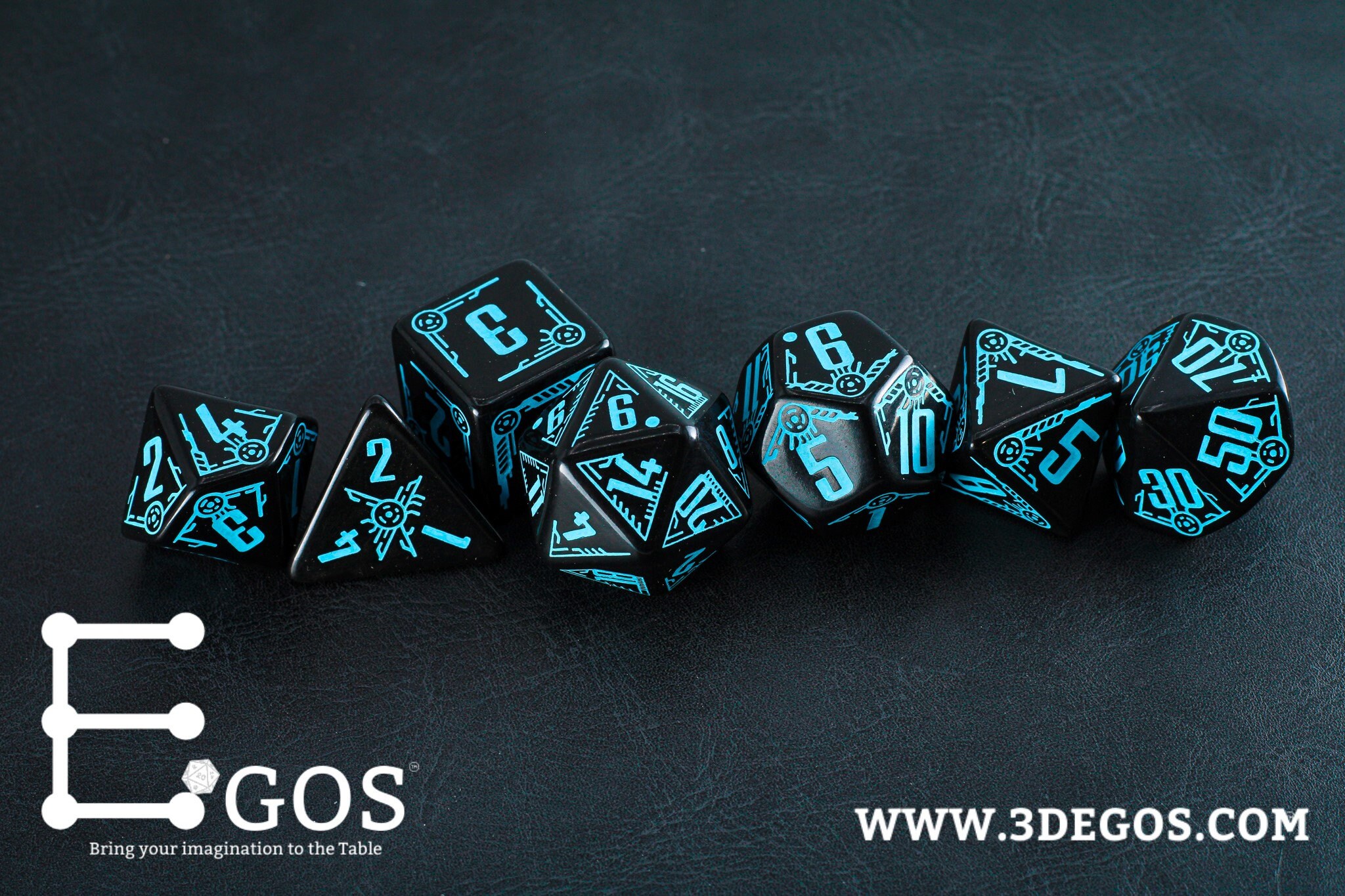 Box D&D Pathfinder Sea of Neptune DnD Dice Set For Dungeons and Dragons ...