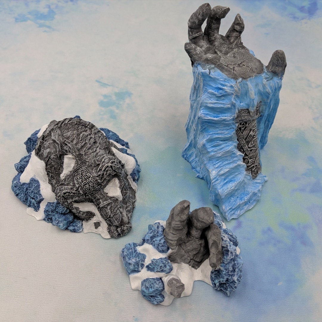 Frozen Statue Set Dnd Terrain for Dungeons and Dragons Terrain, D&D, D ...