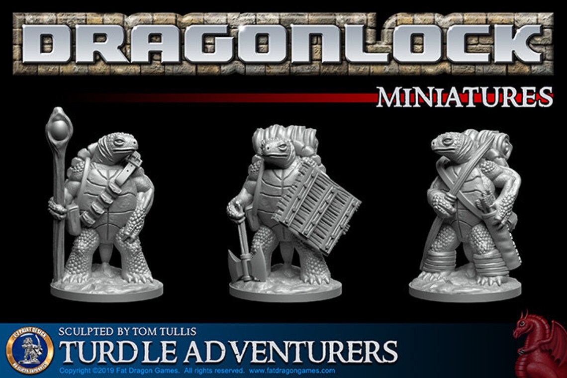 Dnd Miniature Turtle Adventurers | Dnd | Pathfinder | Pathfinder ...