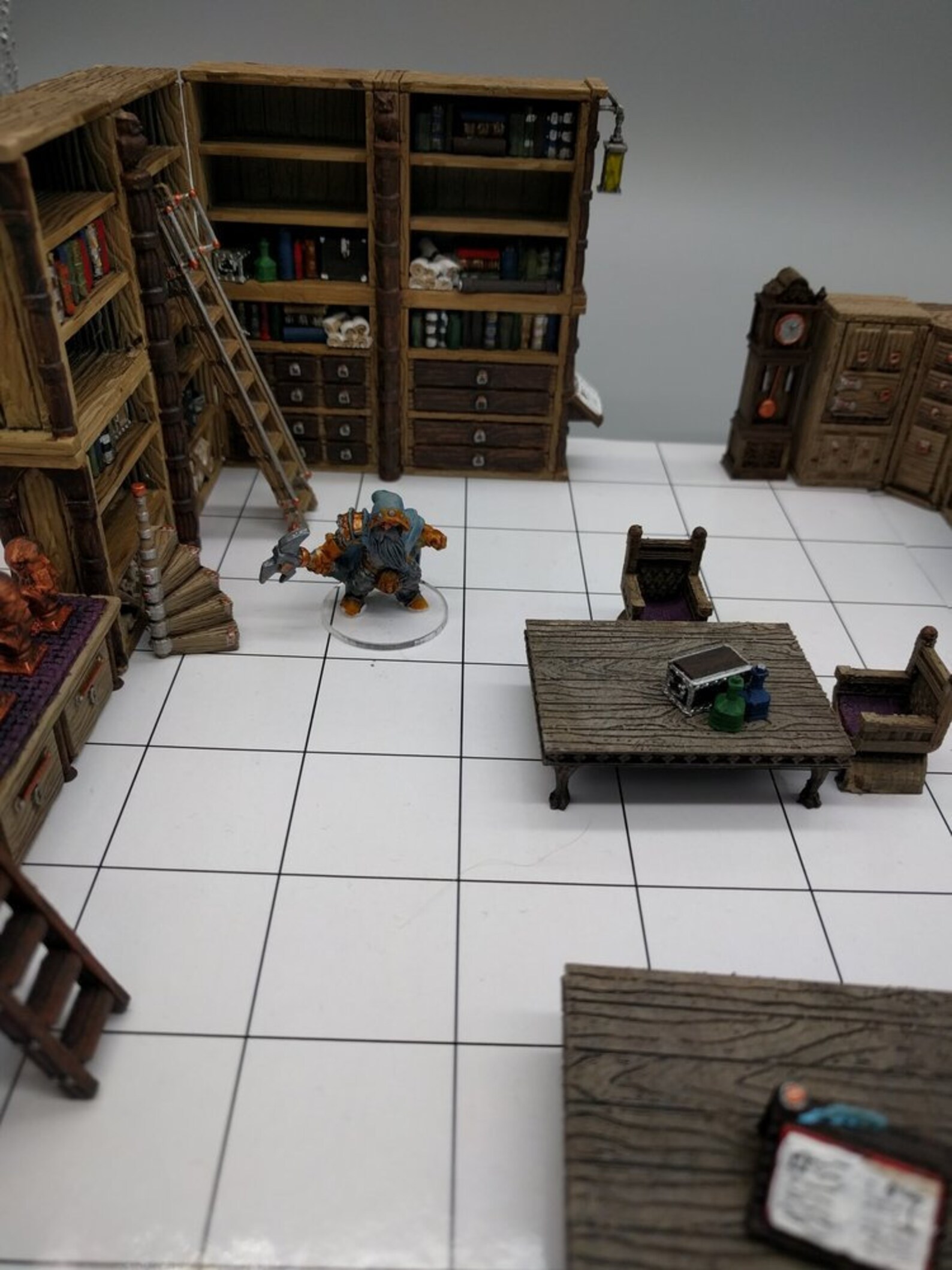 Library Modular Shelves Furniture Dnd Miniature Terrain | Dungeons and ...