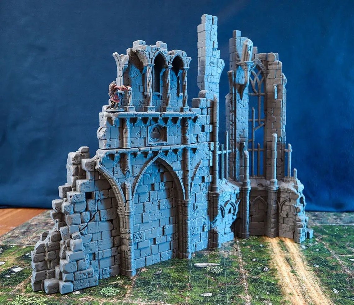 Ruined Cathedral Dnd Miniature Terrain for Dungeons and Dragons, D&D, D ...