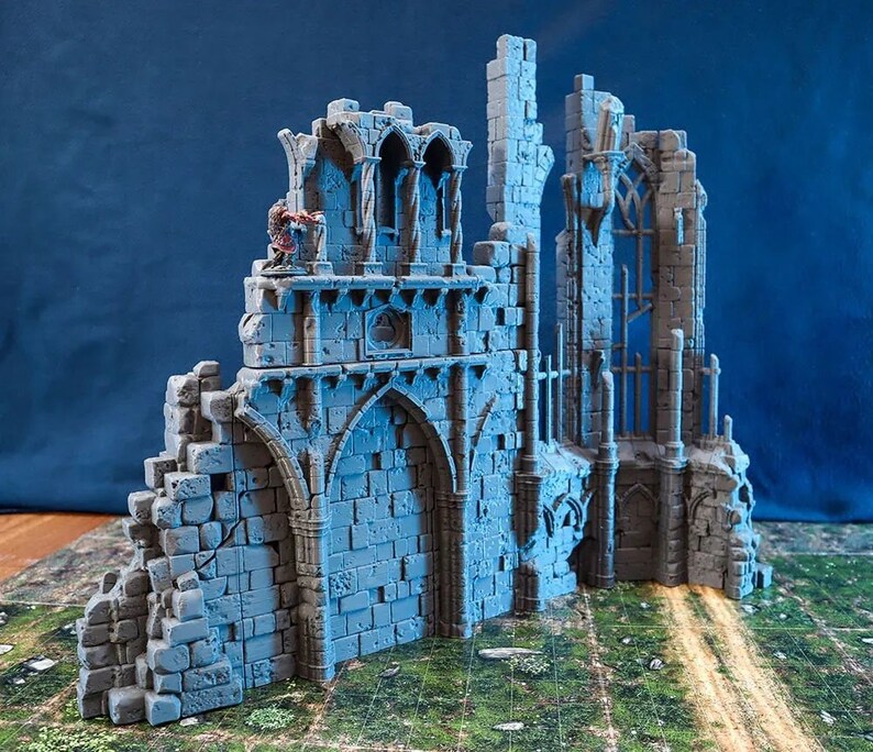 Ruined Cathedral Dnd Miniature Terrain for Dungeons and - Etsy