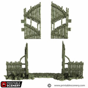 Gloaming Swampy Bamboo Barricade Gate Dnd Miniature Terrain, Dungeons ...