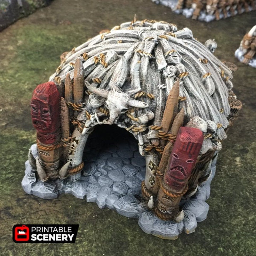 Dwarves, Elves and Demons - Dnd Terrain Shaman’s Hut | Dnd 28mm ...
