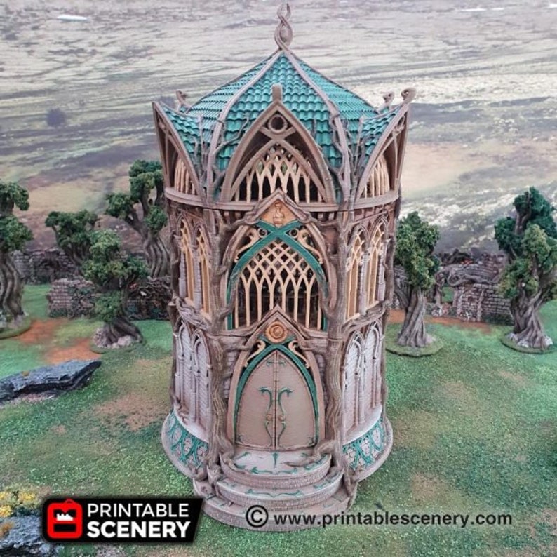 Dnd Terrain Elven Elves Library of Ithillia | Dnd D&D 28mm Miniature ...