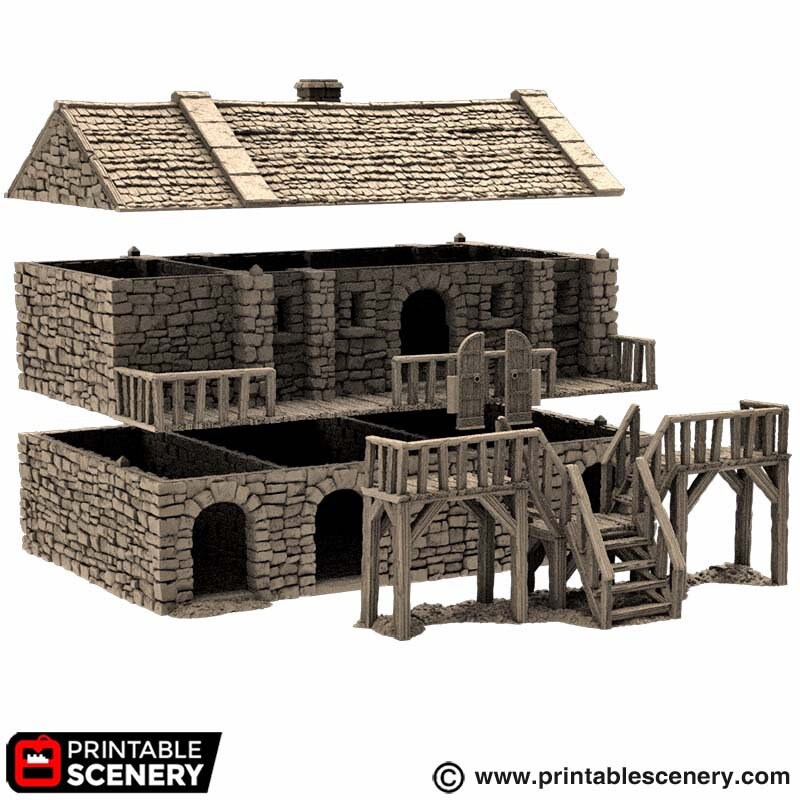Black Rock Barracks Dnd Terrain for Dungeons and Dragons, D&D, D and D ...