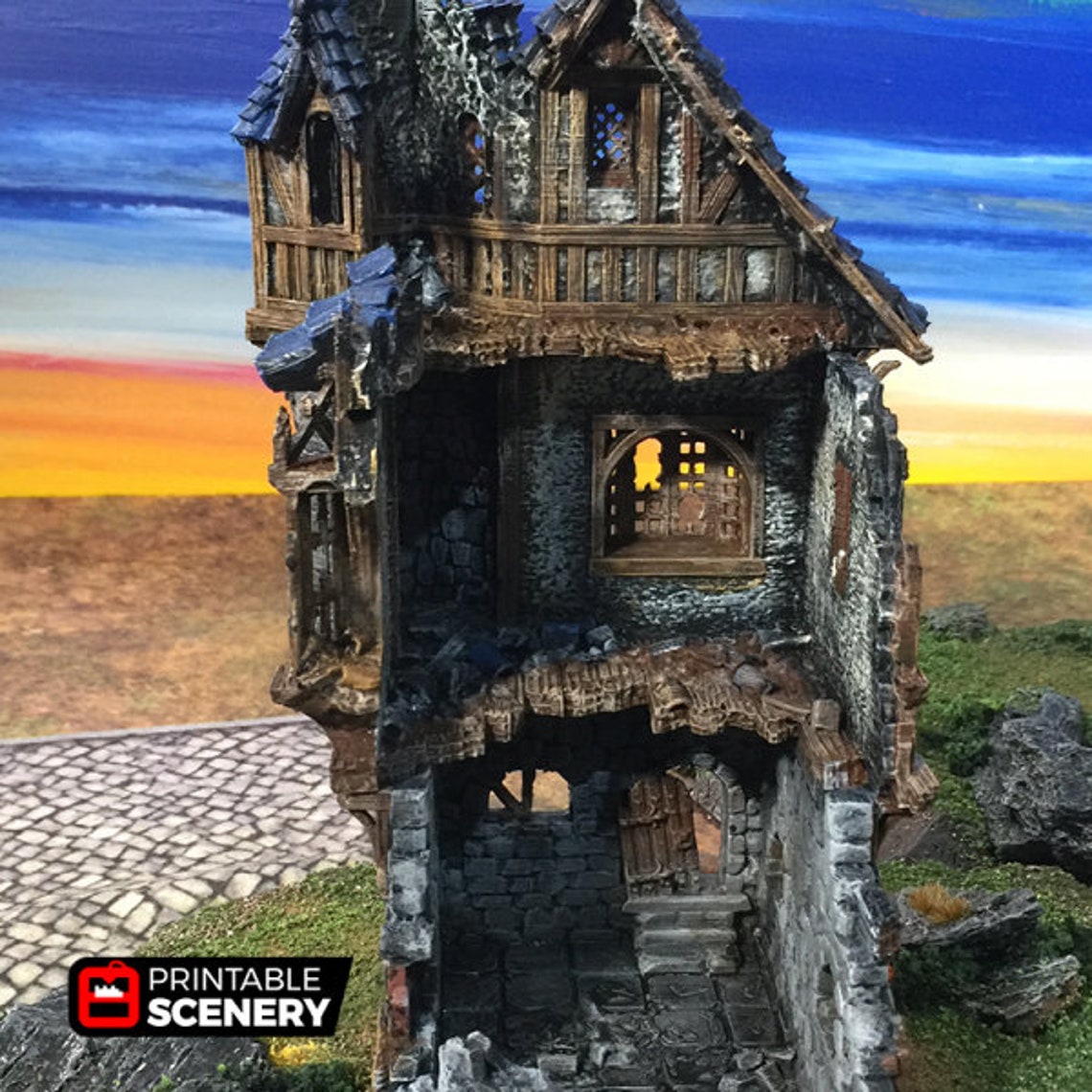 Dnd Terrain Ruined Governor’s Mansion - Miniature Wargaming Pathfinder ...