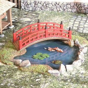 Japan Samurai Pond Set Dnd Miniature Wargaming Terrain for Dungeons and ...