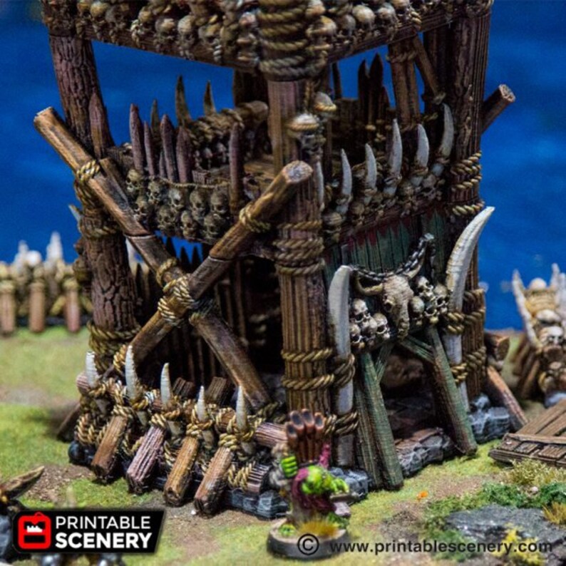 Dwarves, Elves and Demons - Dnd Terrain Tribal Tower | Dnd 28mm ...