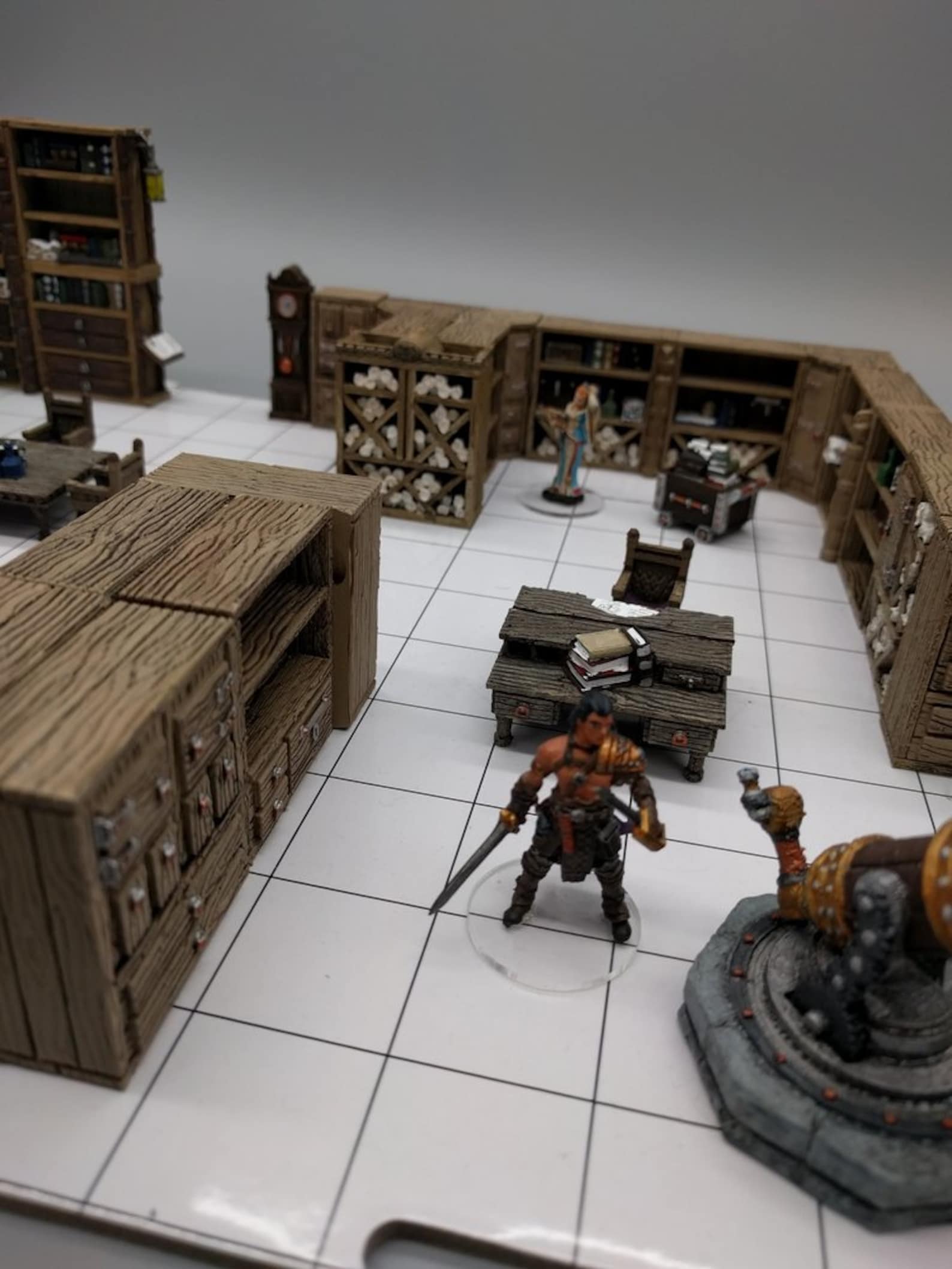 Library Modular Shelves Furniture Dnd Miniature Terrain - Etsy