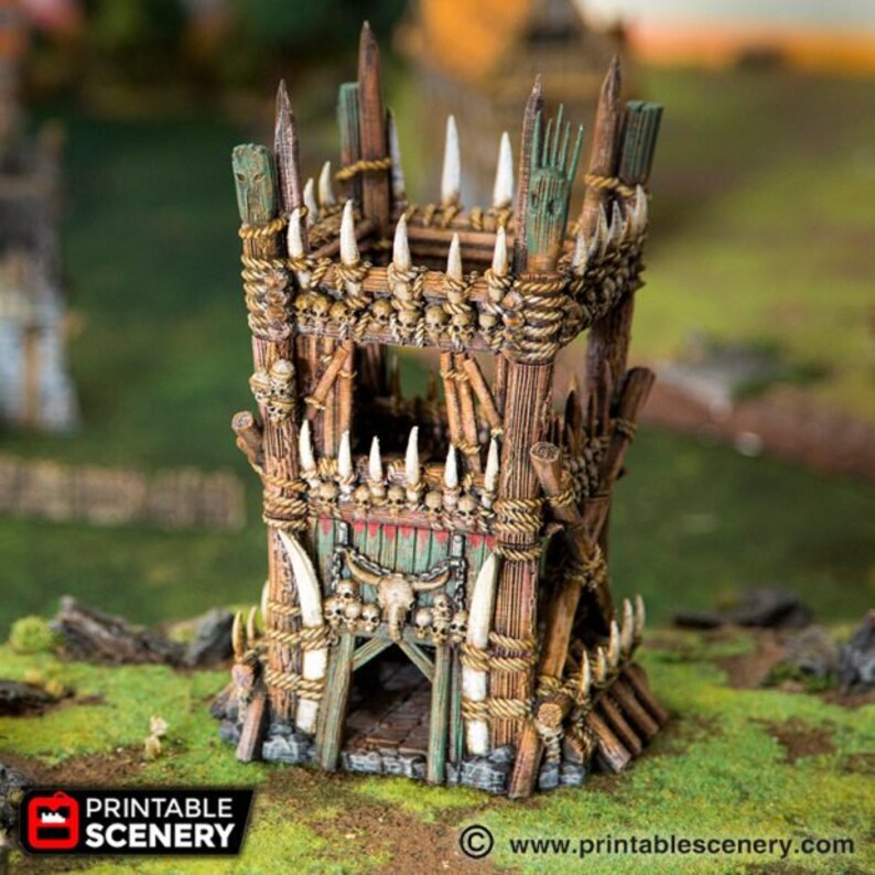 Dwarves, Elves and Demons - Dnd Terrain Tribal Tower | Dnd 28mm ...