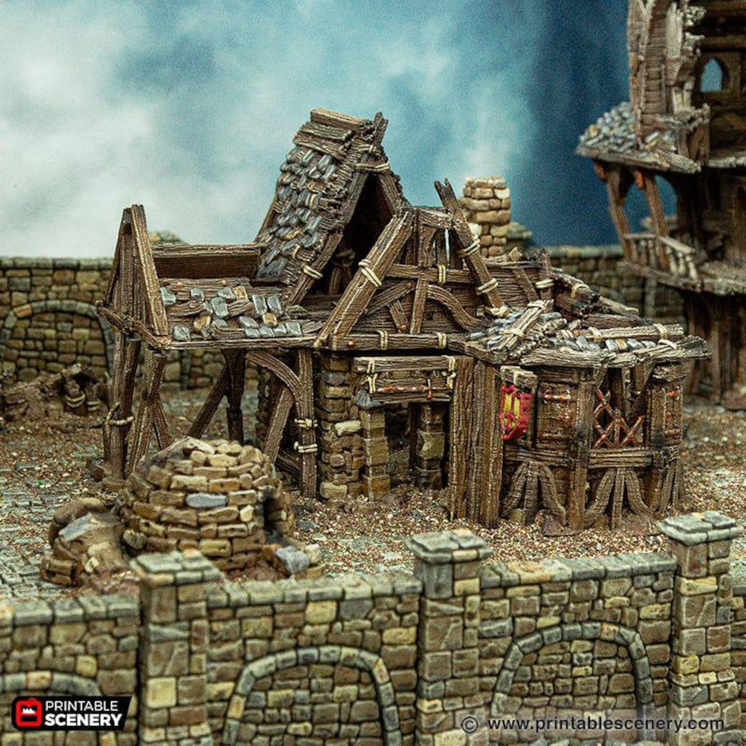 Ramshackle Ruined City Blacksmith Set Dnd Terrain, Dungeons and Dragons ...