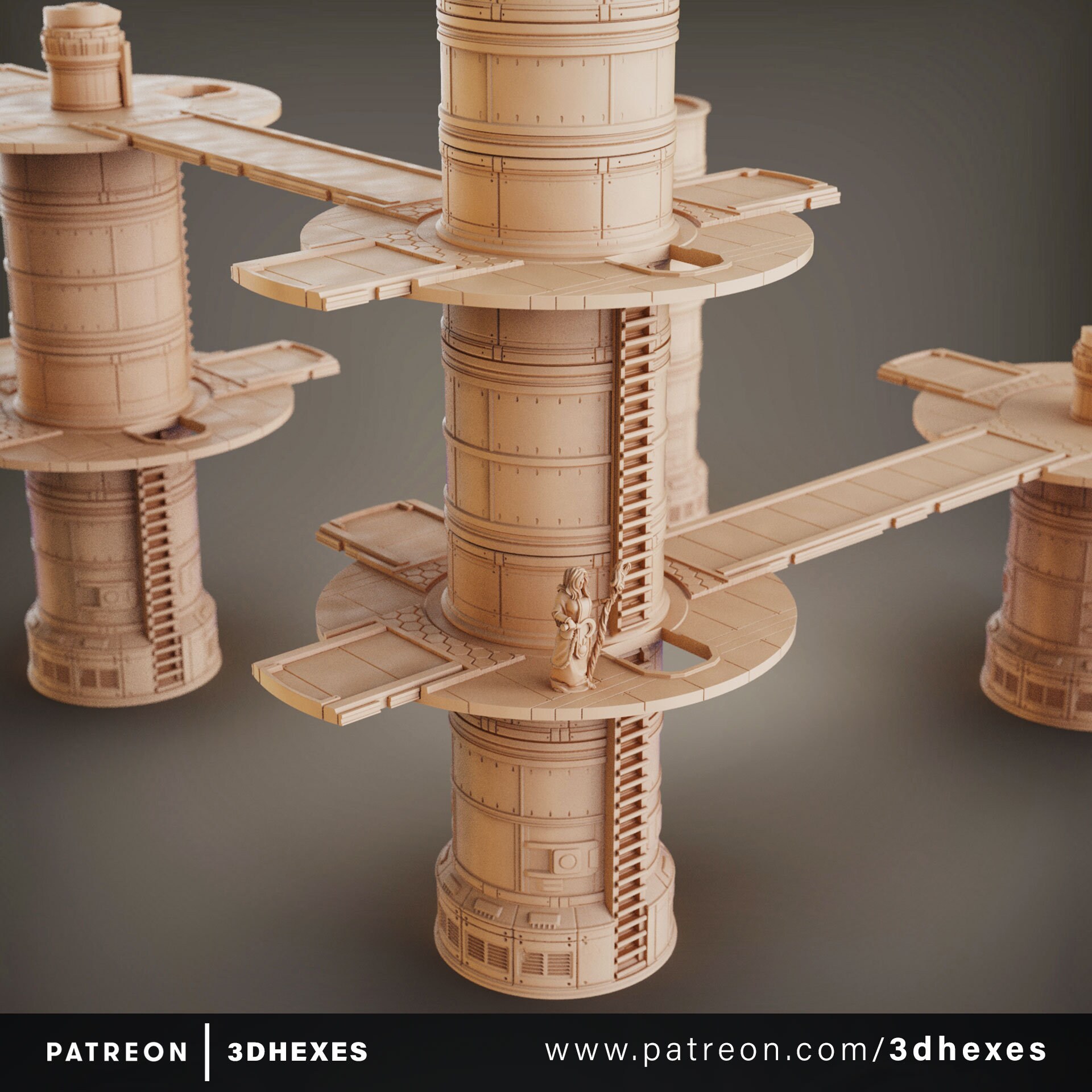 Modular Mecha Tower for 40k Dnd Miniature Terrain for Dungeons - Etsy