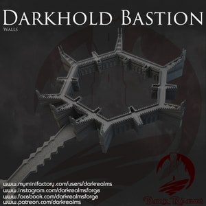 Dark Realms Darkhold Bastion Walls Dnd Miniature Terrain for Dungeons ...