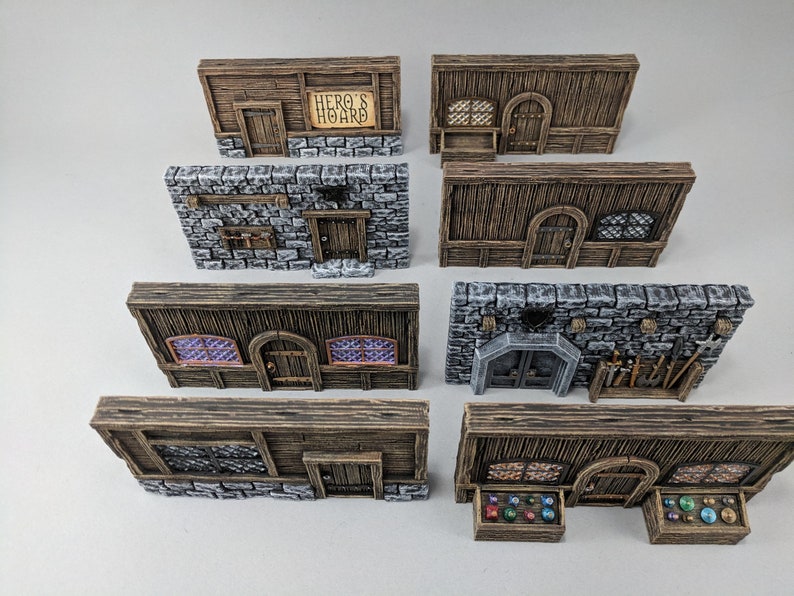 Medieval Town Shop Front Set 1 Dnd Terrain, Dungeons and Dragons ...