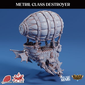 Metril Class Destroyer Air Ship Dnd Terrain, Dungeons and Dragons, Dnd ...