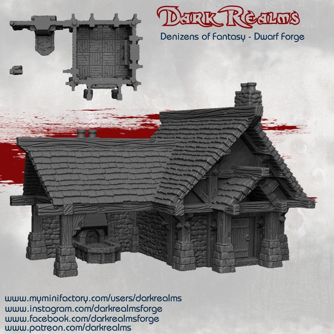 Dark Realms Denizens of Fantasy the Forge Set Dnd Miniature Terrain for ...