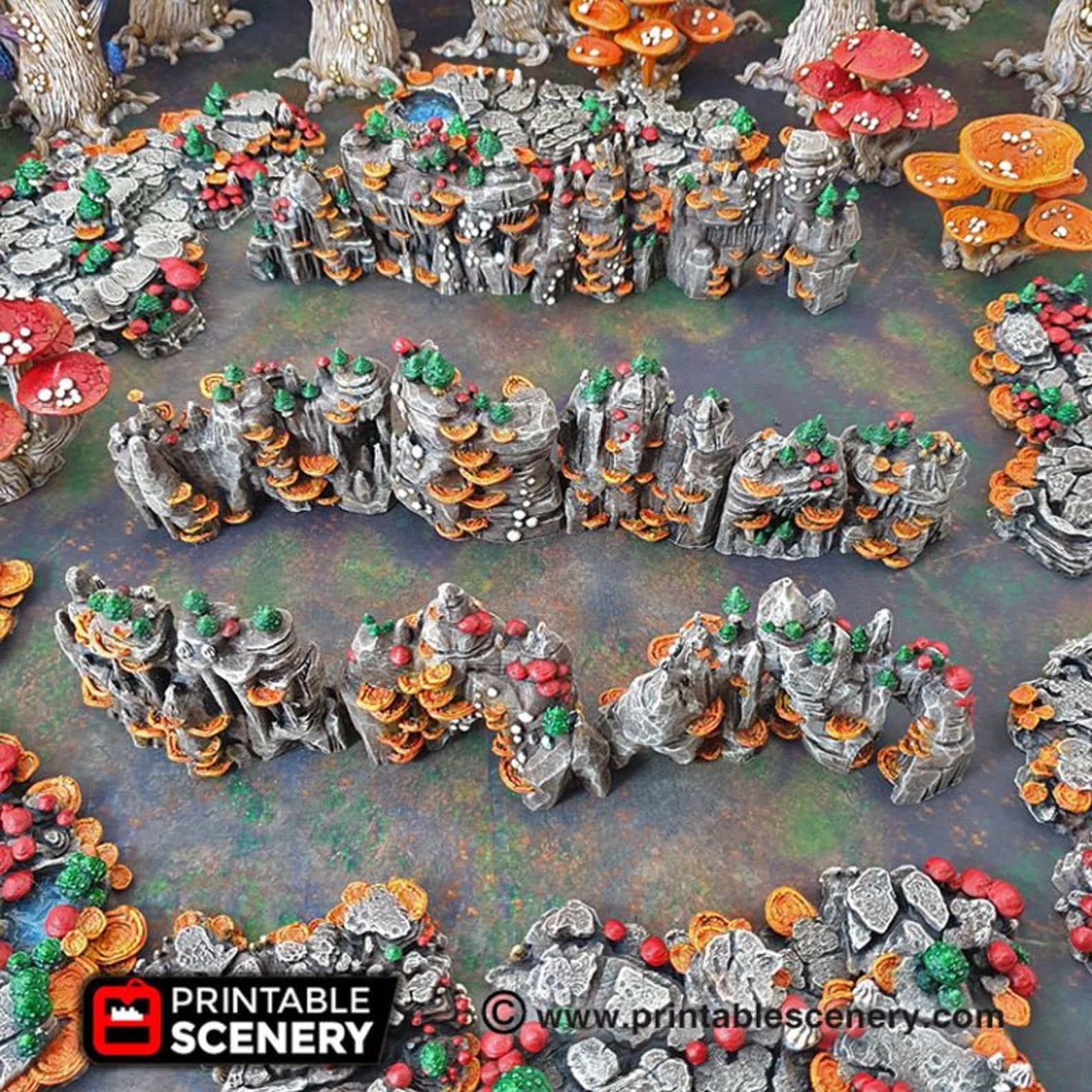 Dnd Terrain Shroom Grotto Walls Goblin Dwarve Elves and - Etsy