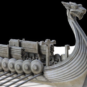 Dnd Terrain Viking Longship Ship - Dwarves, Elves and Demons | 28mm ...