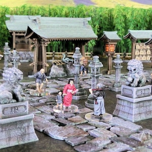 Japan Shrine Set Dnd Miniature Wargaming Terrain for Dungeons and ...