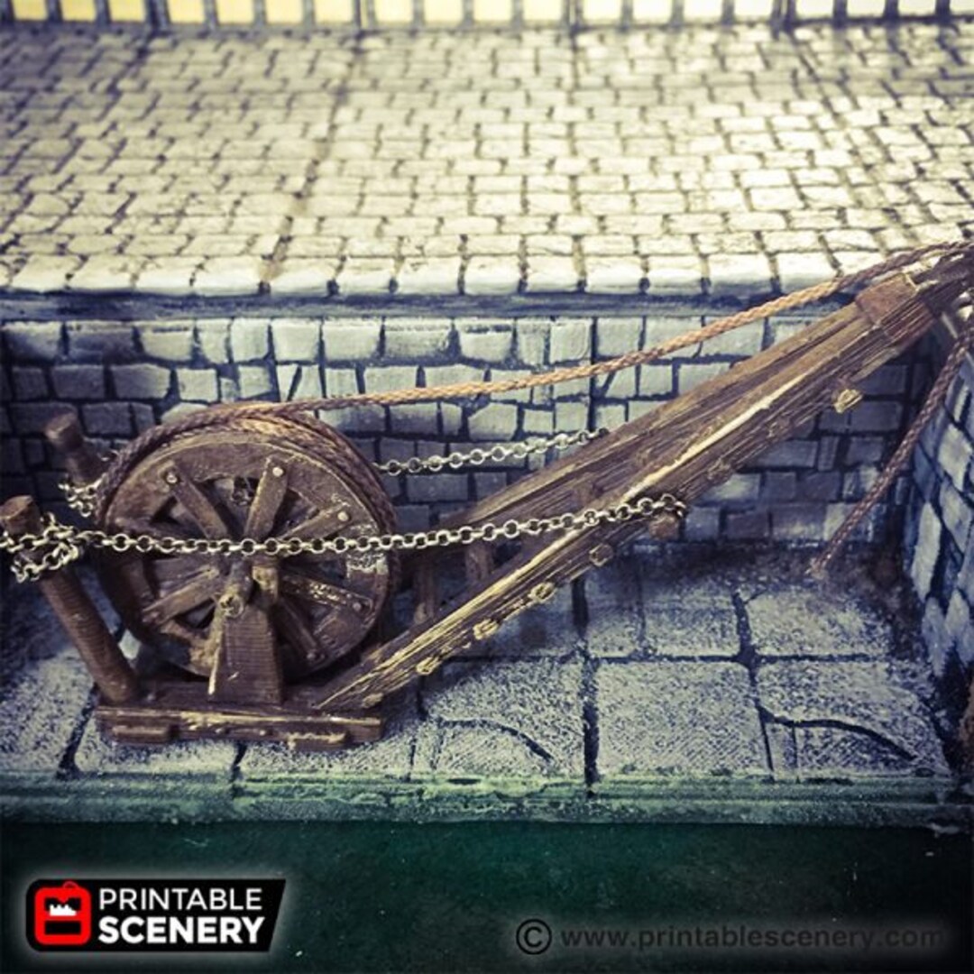 Dnd Terrain Medieval Crane - Dwarves, Elves and Demons | 28mm Miniature ...