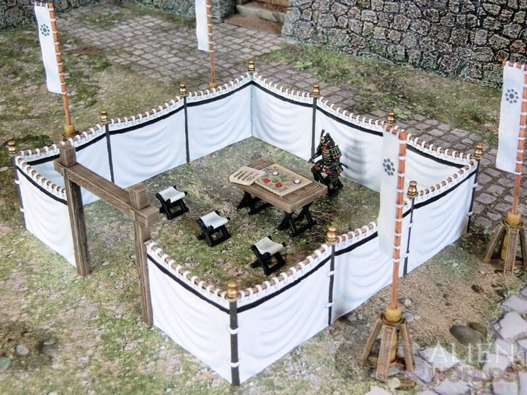 Samurai Jinmaku Curtains Dnd Miniature Wargaming Terrain for Dungeons ...