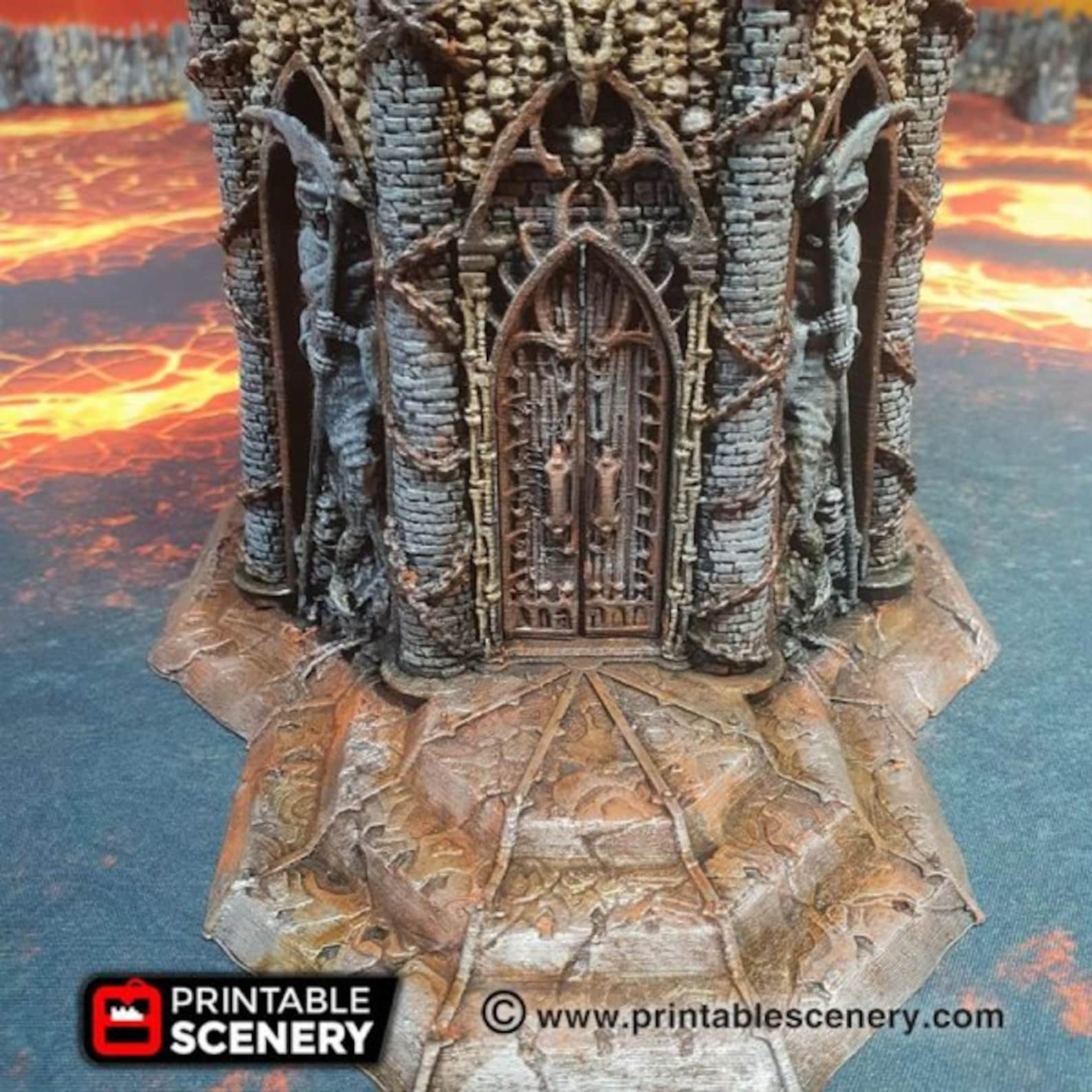 Dnd Terrain Demon the Temple of the Damned | Dnd D&D 28mm Miniature ...