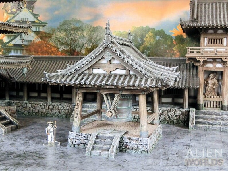Japan Samurai Temple Bell Dnd Miniature Wargaming Terrain for Dungeons ...