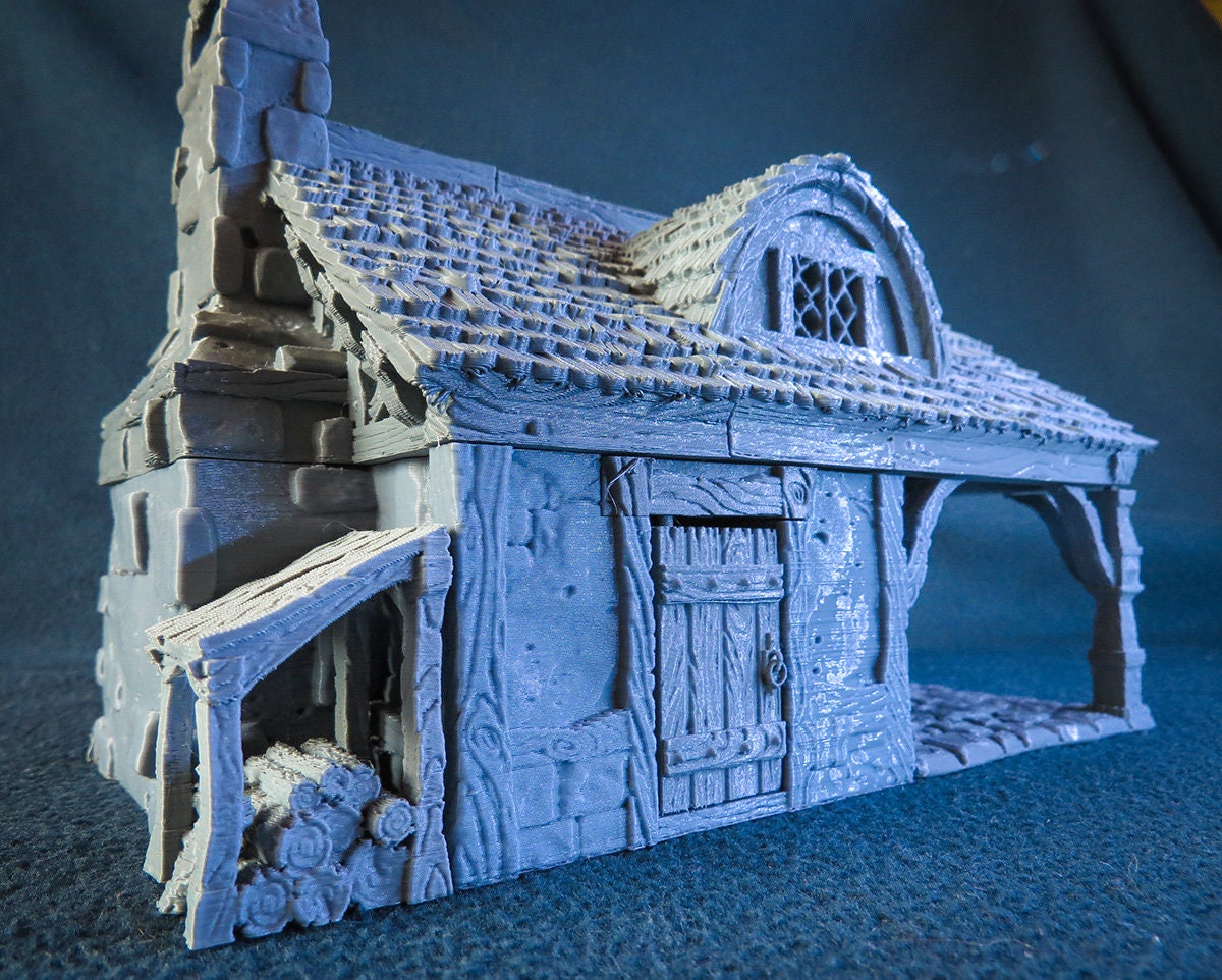 15mm 28mm 32mm Dnd Miniature Terrain Cottage and Bakery D&D | Etsy