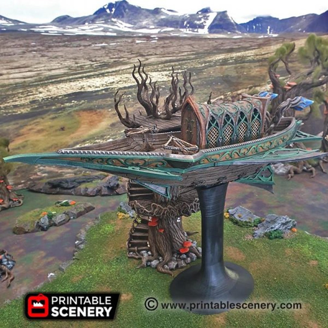 Dnd Terrain Sky Reaver Ship | Dnd D&D 28mm Miniature Terrain Tabletop ...