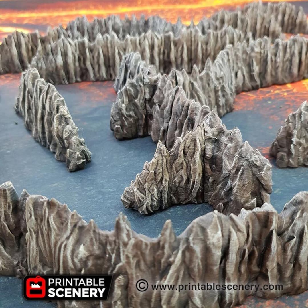 Dark Caverns Dnd Miniature Terrain Set Dnd Terrain for Dungeons and ...