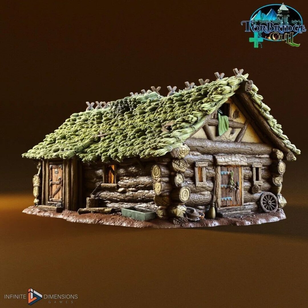 Torbridge Cull Log Farmhouse Dnd Miniature Terrain for Dungeons and ...