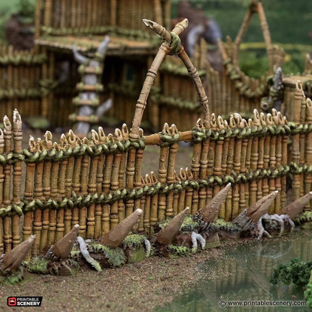 Gloaming Swampy Bamboo Straight Wall B Dnd Miniature Terrain, Dungeons ...