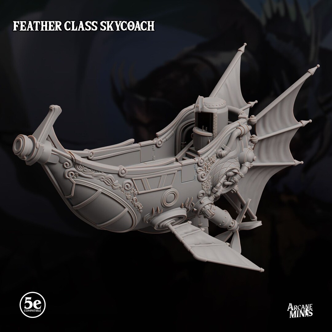 Massive Feather Class Skycoach Dnd Terrain, Dungeons and Dragons, Dnd ...