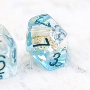 Seashell of Blue Ocean Dice Set for Dungeons and Dragons D&D - Etsy