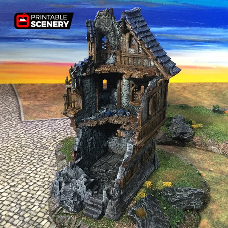 Dnd Terrain Ruined Governor’s Mansion - Miniature Wargaming Pathfinder ...