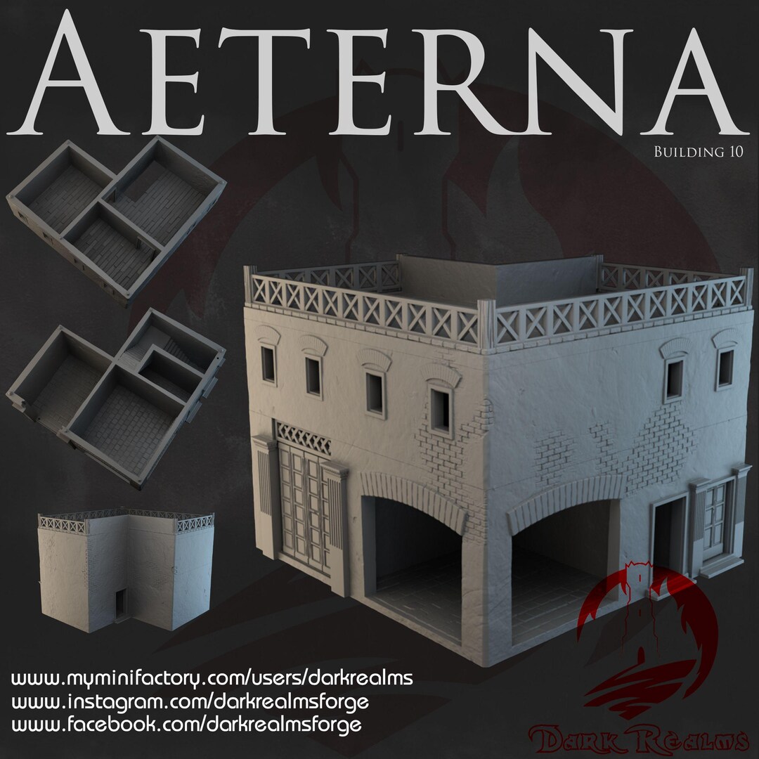 Dark Realms Aeterna Building 10 Dnd Miniature Terrain for Dungeons and ...