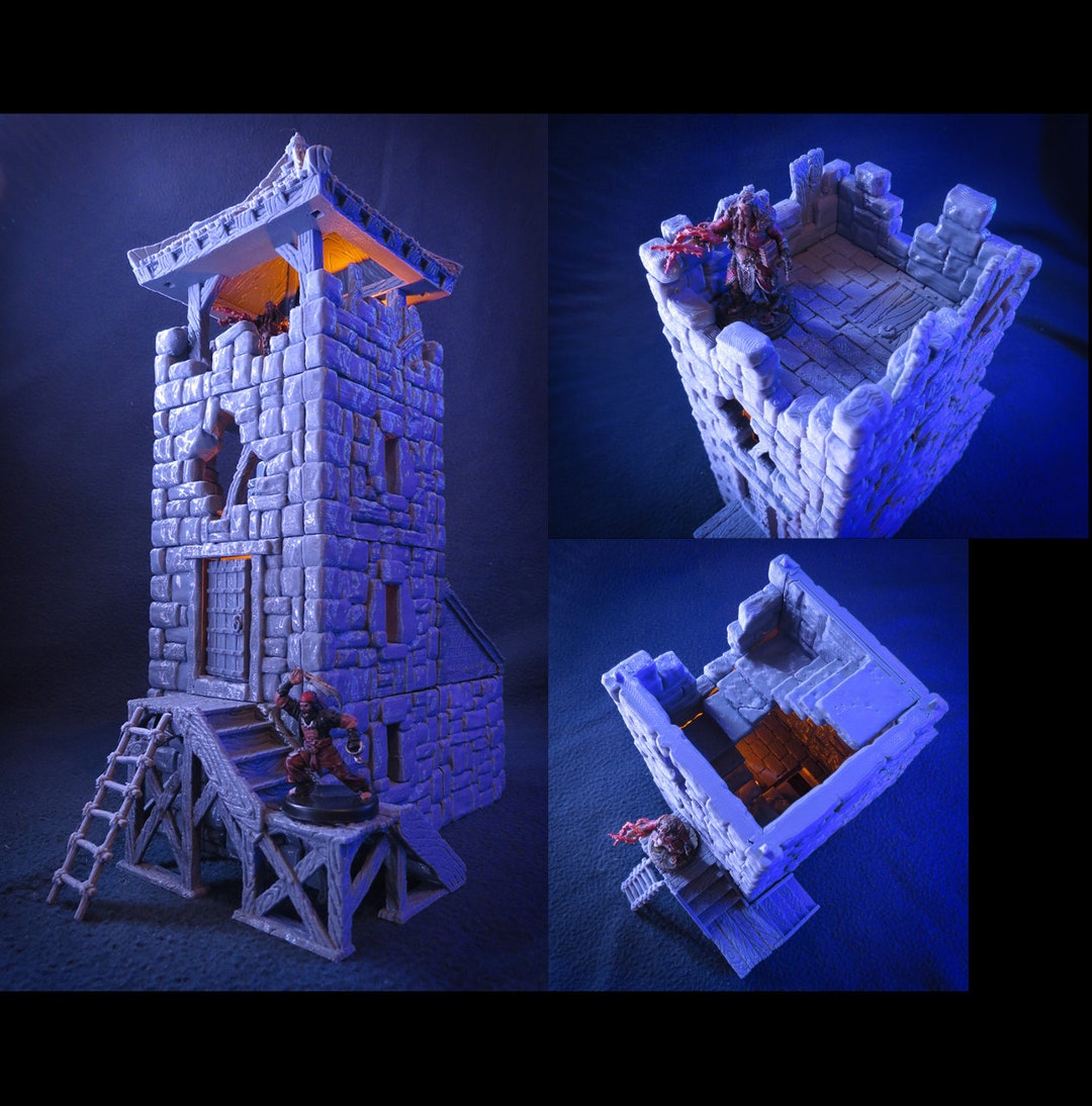 Medieval Modular Watchtower Dnd Miniature Terrain 15mm 28mm 32mm | D&D ...
